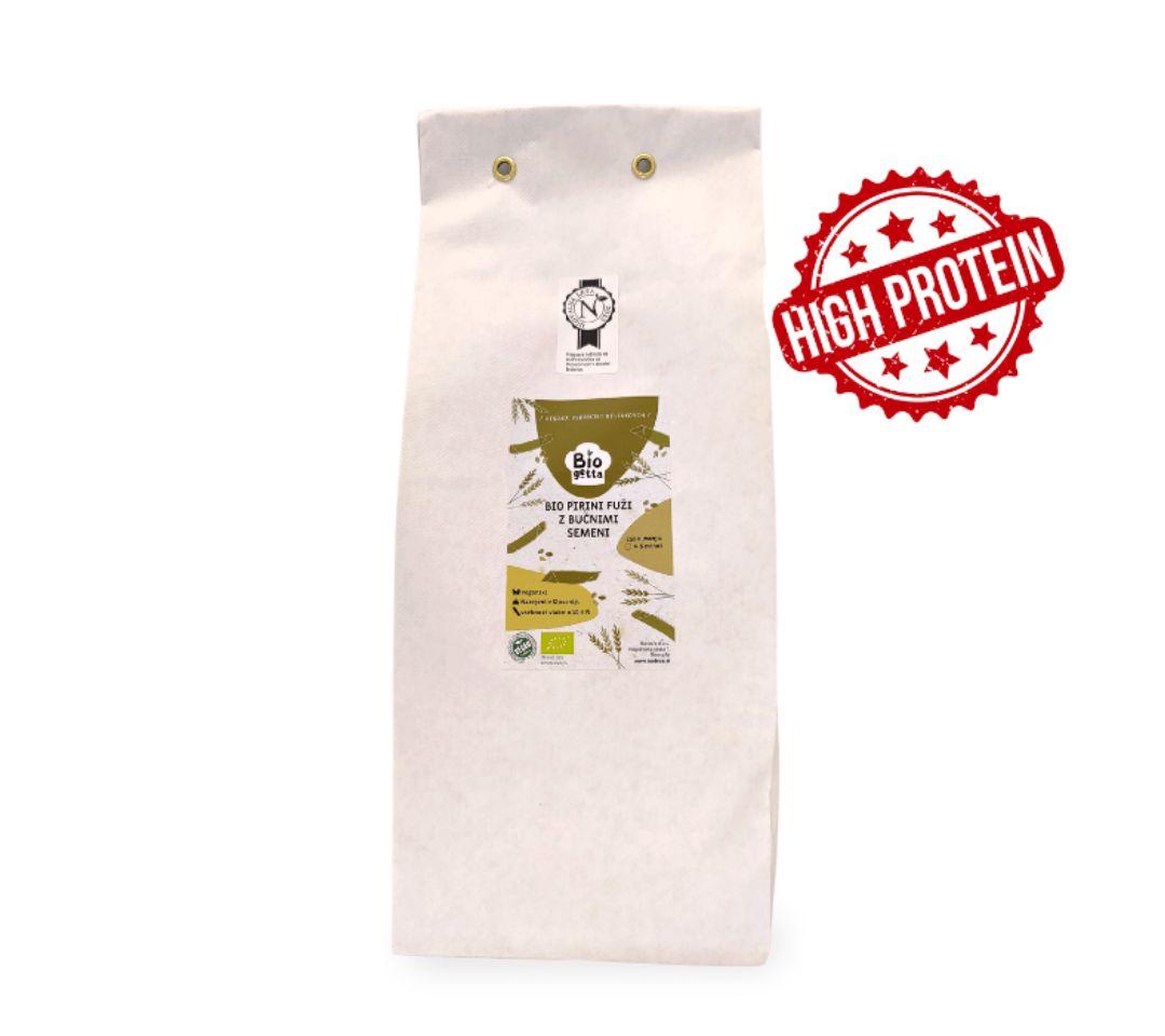 Bio pirini fuži z bučnimi semeni Biogetta, 1kg - JemSlovensko